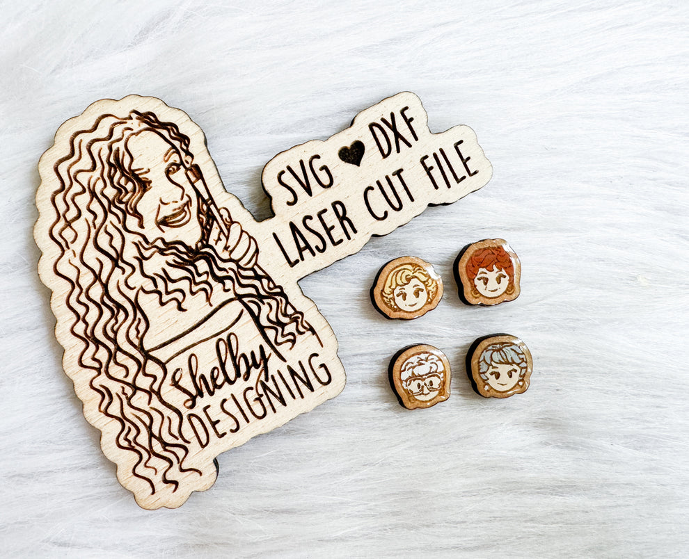 BFF Mix n Match Series | Golden Girls Stud Earring Duo SVG ...